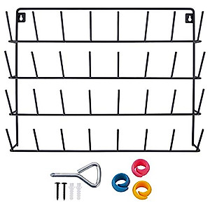 Katai - Sewing Thread Wall Mount Rack Display - 32 Spool Storage Organizer - Complete with 3 Spool Huggers