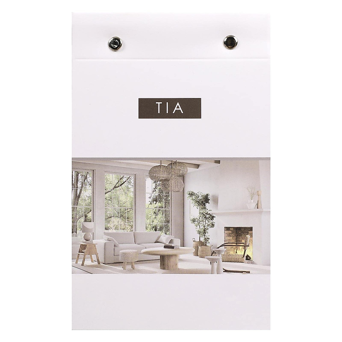 TWOPAGES Tia Series Linen Polyester Blend Fabric Swatches Sample Book