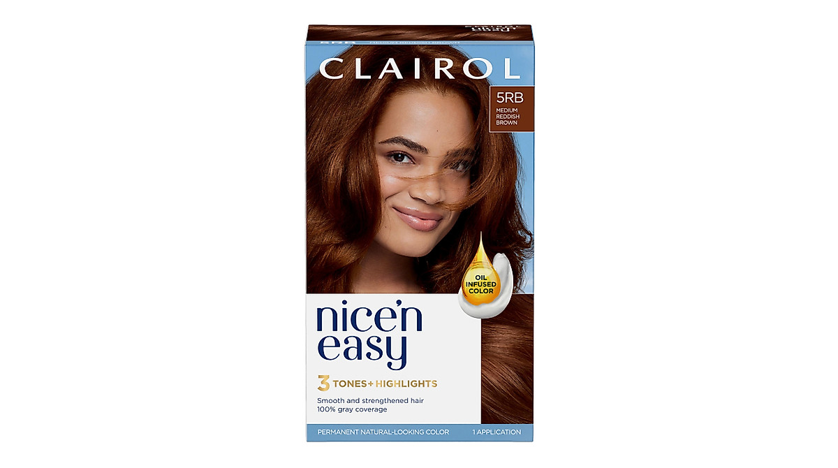 Clairol Nice'n Easy 5RB Medium Reddish Brown Hair Dye