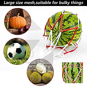 20 Pack Melon Hammocks Cradles, Melon Hammock for Trellis Heavy Duty Watermelon Nets, Pumpkin Support Hanging Bags for Growing Cantaloupes Honeydew in Vertical Garden (Red & White)