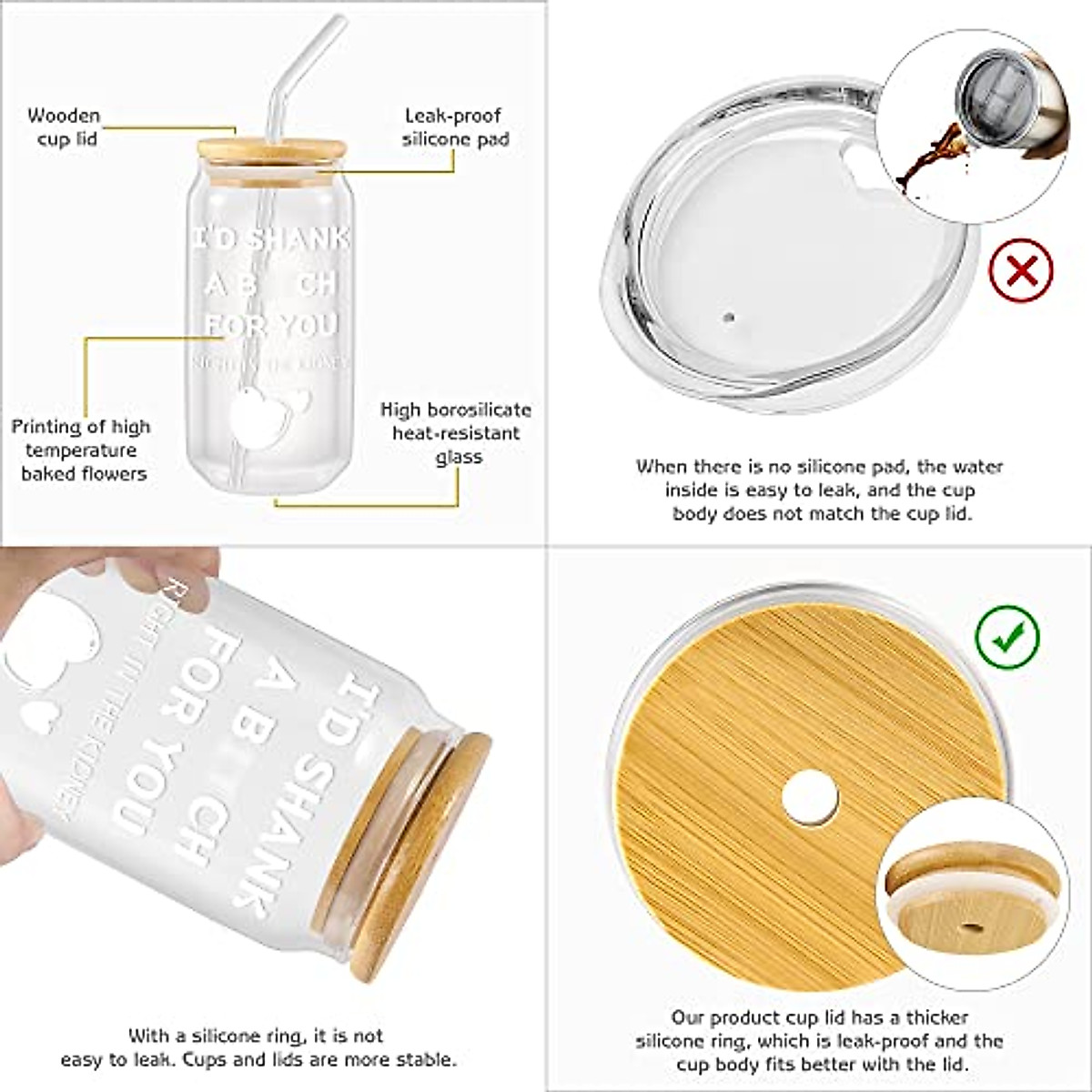 OUNNE Friendship Gifts for Women Friends - Birthday Gift for Sister，Gifts for Best Friends Women, Meaningful Gift For Female Friend, Birthday Gifts for Sister,16.9oz Creative Glass Cup