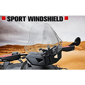 A & UTV PRO Sport Windshield & Aluminum Plastic Handguards Kit for Can-Am Ryker All Model, Adjustable Vented Windscreen, Hand Guard Protector, Replace OEM # 219401023, 219400771, 219400998, 219400894