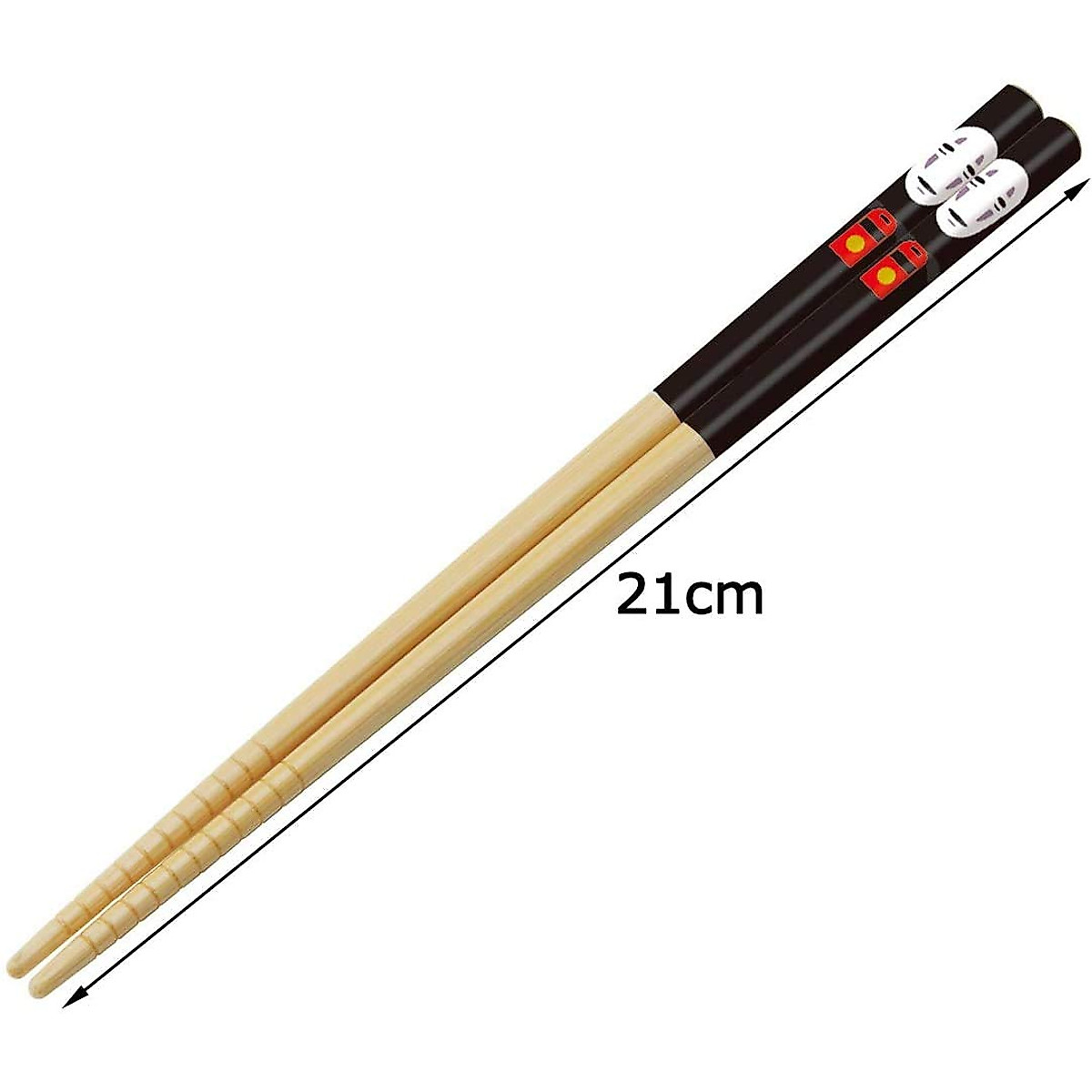 Spirited Away Bamboo Chopstick -Anti-Slip Grip for Ease of Use - Authentic Japanese Design - Lightweight, Durable and Convenient - No-Face
