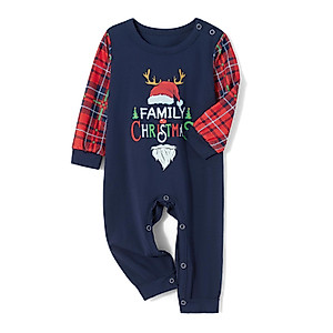 Wobame Christmas Family Pajamas Family Matching Sleepwear Xmas Long Sleeve Jammies Matching Holiday Pajamas(#n-20, Kids, 4 Years)