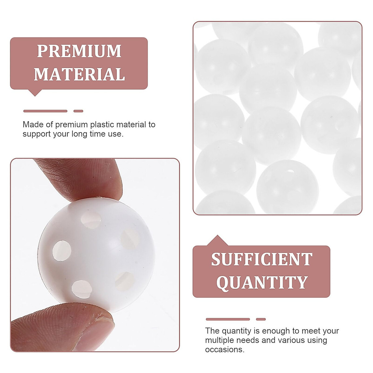 STOBOK 50PCS Noise Maker Repair Ball Rattle Box Repair Toy Insert Maker Sound Ball Toys Squeaker Noise Maker Rattle Insert Crafts Replacement Accessories for Kids Toy ( 24mm )