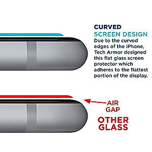 Tech Armor Ballistic Glass Screen Protector Designed for Apple NEW iPhone SE 3 (2022), iPhone SE 2 (2020), iPhone 8 and iPhone 7 (4.7 Inch) 3 Pack Tempered Glass