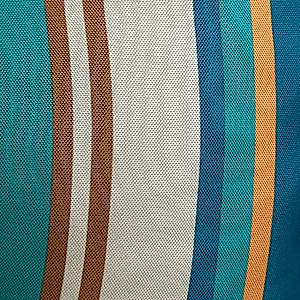 Classic Accessories Water-Resistant Square Patio Seat Cushions, 19 x 19 x 5 Inch, 2 Pack, SanteFe Stripe, Outdoor Seat Cushions