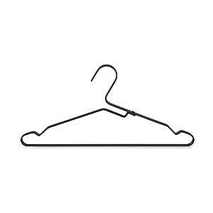 Brabantia Lightweight Black Aluminium Clothes Hangers (Set of 4) Extra Grip & Anti-Stretch Design