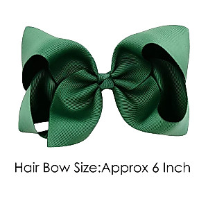 ALinmo 40 Colors 6Inch Hair Bows Clips Large Big Grosgrain Ribbon Hair Bows Alligator Clips Hair Accessories for Girls Toddler Kids Children Teens