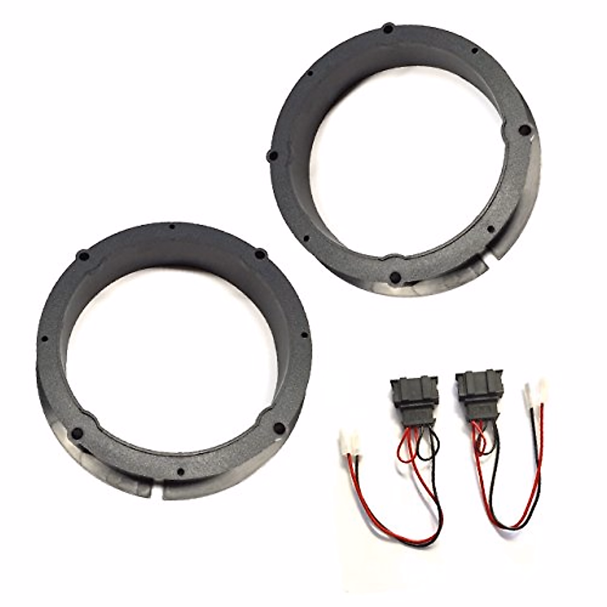 ASC Audio 6+-Inch 6" 6.5" 6.75" Speaker Install Adapter Plates and Wire Harness for select VW Volkswagen 2009-2015 CC, 1999-2014 Golf, 1999-2016 Jetta, 1998-2011 Beetle, 1998-2016 Passat, 07-09 Rabbit