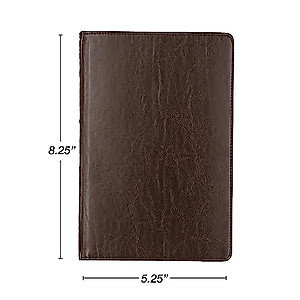 Samsill Vintage Hardcover Notebook, 200 Lined Notebook Pages, Brown, 7.5 x 10 Inch