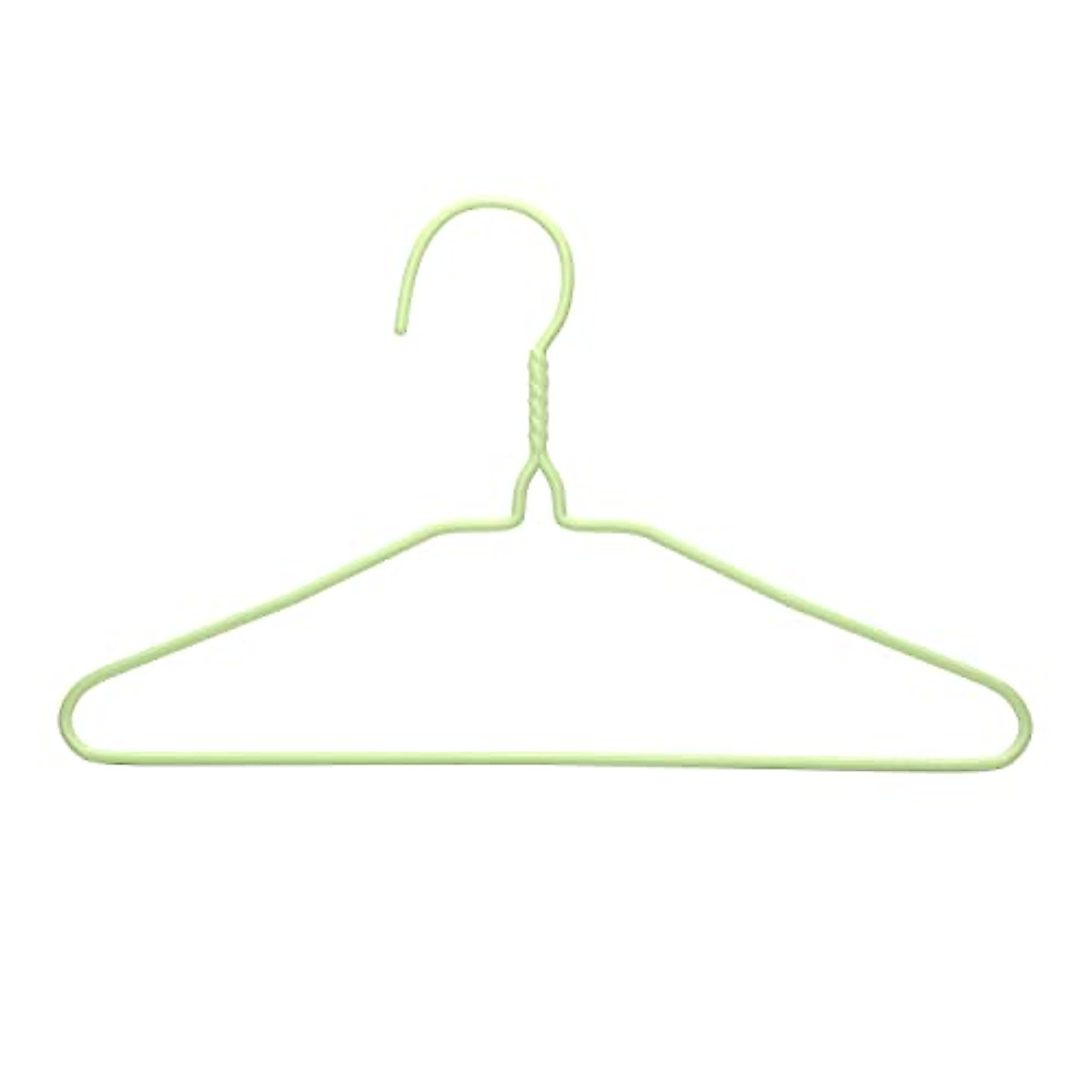 Kabudar Kids Hangers Cute Childrens Hanger Space Saving Kids Metal Hanger with Plastic Coating Baby Clothes Hanger 20 Pack (Green)