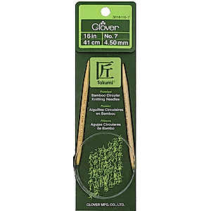 Clover 3016/16-07 Takumi Bamboo Circular 16-Inch Knitting Needles, Size 7