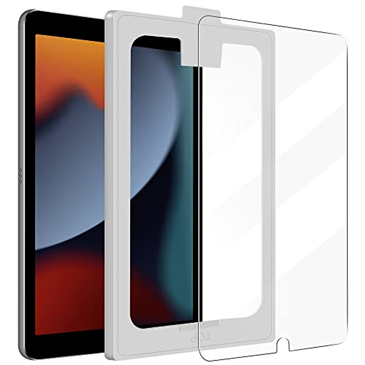 auaua Screen Protector for iPad 9th/8th/7th Generation (10.2 inch), iPad Air 3rd Gen(10.5 inch), iPad Pro 10.5, with Auto Alignment Kit, 9H Hardness Tempered Glass with Guide Frame