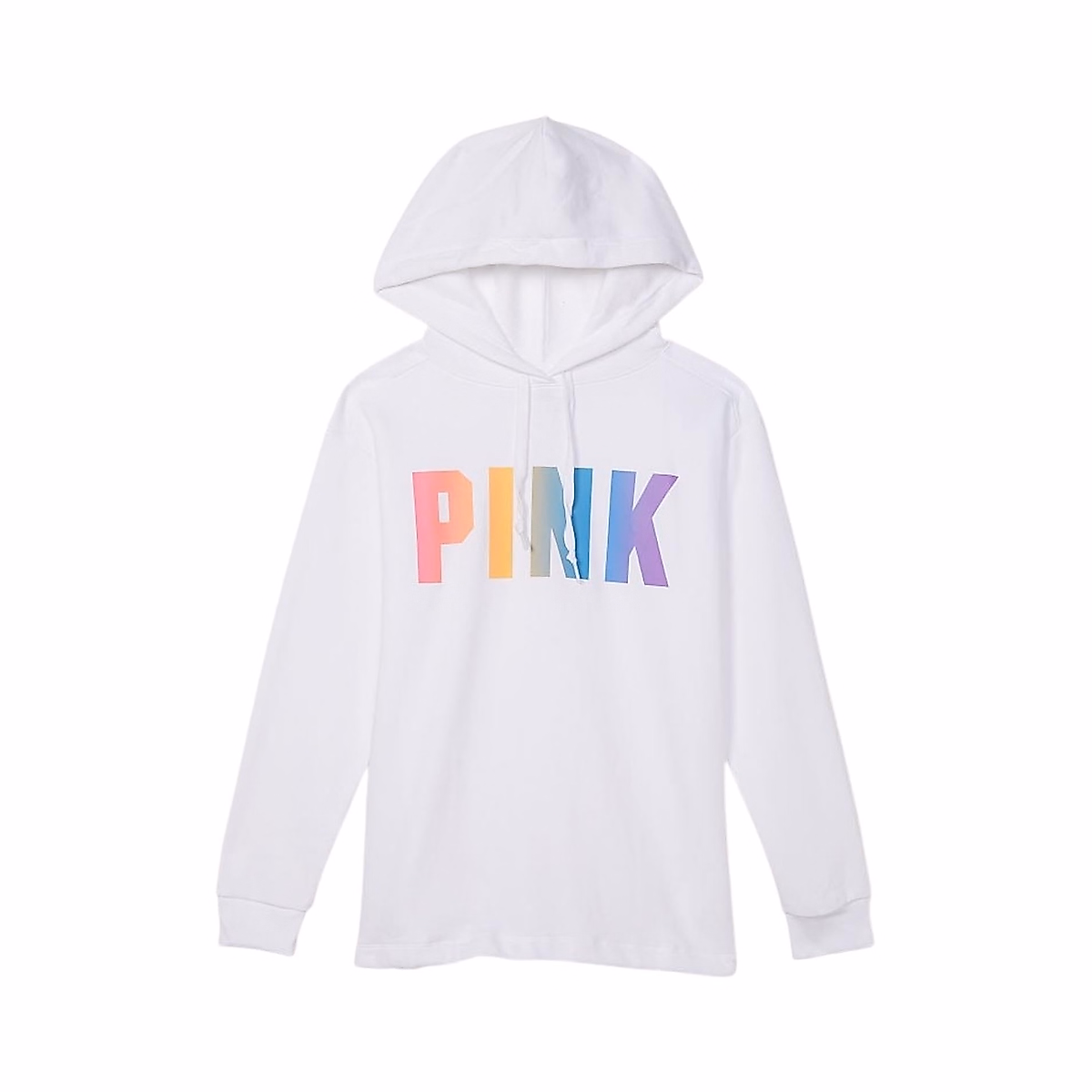 Victoria's Secret Pink Fleece Campus Pullover Sweatshirt Hoodie Color White New (as1, alpha, x_l, regular, regular)
