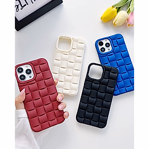 Ginkgonut Compatible with iPhone 13 Pro Max Case for Women/Girls, Cute 3D Laid Desgin Soft Silicone Shockproof Raised Bumper Corners Case for iPhone 13 Pro Max（Black）