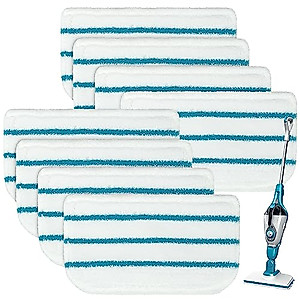 8 Pack Steam Mop Pads Replacement Compatible with Black+Decker Steam Mop SM1600, SM1610, SM1620, HSM13E1, HSMC1300FX, HSMC1321, HSMC1361SG SMP20 Black and Decker Steam Mop Pads for Floor Cleaning