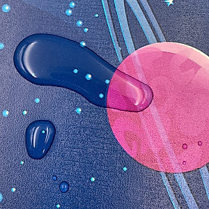 Yifasy Shelf Liner Universe Galaxy Self-Adhesive Drawer Paper Cartoon Wall Decor Kids Room Study Desk 118x17.7 Inch