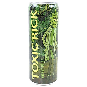 Rick and Morty Toxic Rick Energy Drink (2 Pack) with 2 Gosu Toys Stickers
