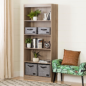 South Shore Axess 5-Shelf Bookcase - Rustic Oak