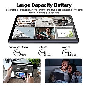PRITOM M10 10 inch Tablet - Android Tablet with 2GB RAM, 64GB ROM, 512GB Expandable, Quad-Core, HD IPS Screen, 2.0 MP + 8.0 MP Dual Camera, WiFi, Bluetooth, Stable Tablet with 6000mAh Battery