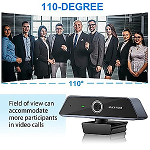 MAXHUB 4K AutoFocus Web Cameras for Computers, Streaming Webcam with Dual Microphone Plug and Play USB HD Webcam with 13MP for Pro Streaming/Online Teaching/Video Calling/Zoom/Skype