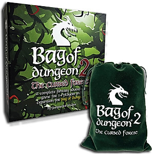 The Cursed Forest: Bag of Dungeon 2 is The 2nd Game in This Popular Series of Fantasy Adventure Board Games | A Complete Game and Expansion for BOD | 1-4 Players | Age 7+ | Simple-to-Play