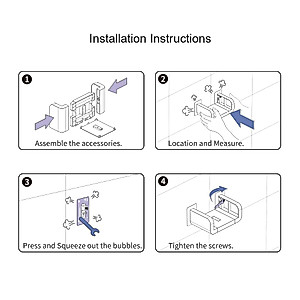 LAIGOO 4 Pcs Screw Adhesive Hook Sticker/Wall Hook Replacement for Banthroom Shelf Floating Shelves