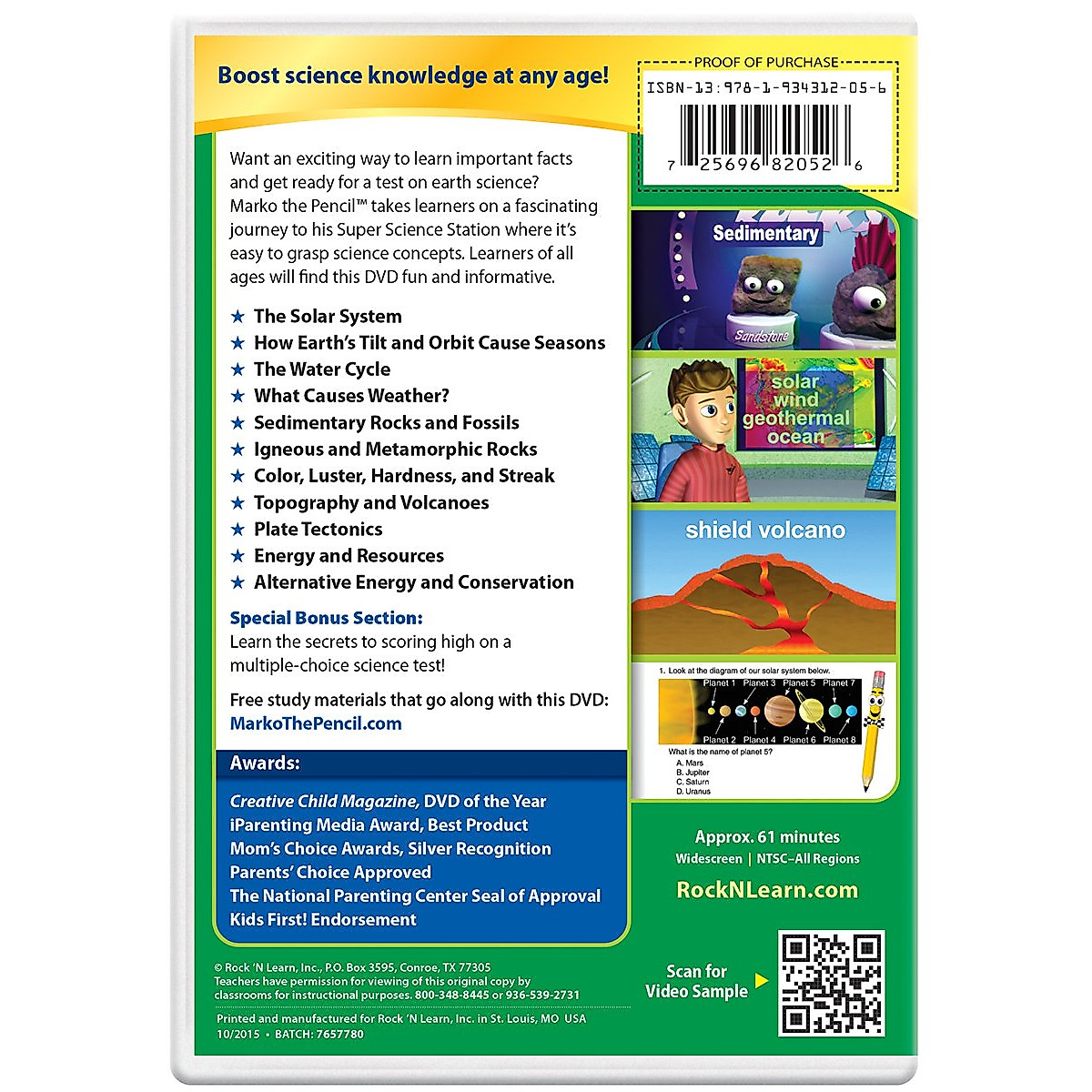 Earth Science DVD by Rock 'N Learn