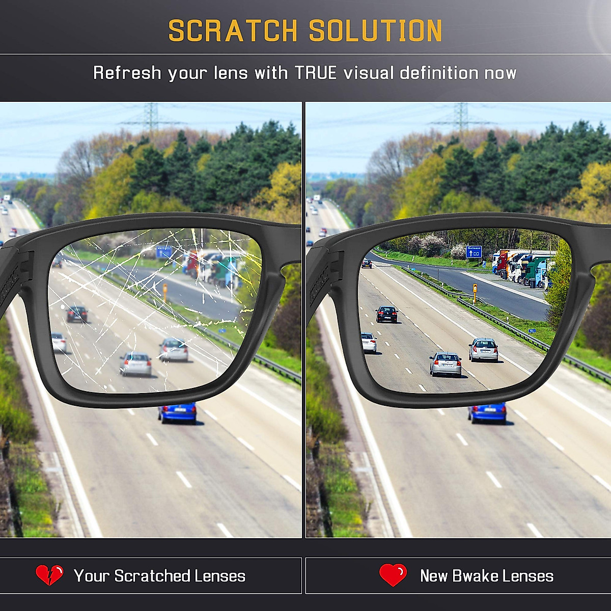 Bwake Replacement Lenses for Oakley Scalpel/Scalpel Asian Fit Sunglasses OO9134 - Dark Black POLARIZED