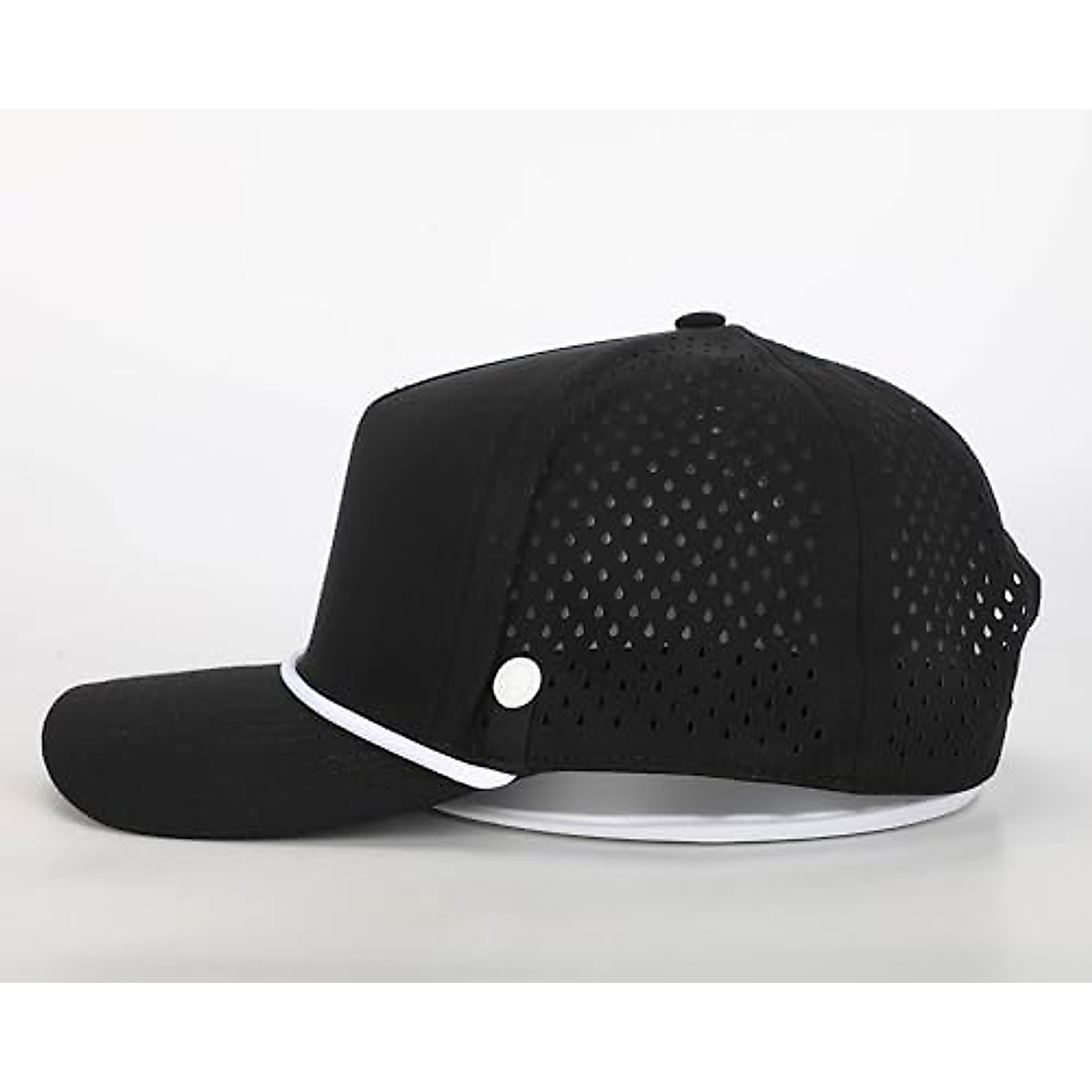 ANKOR Ultra Performance Water-Resistant UPF 50 Golf Rope Hat | Boat | Beach | Lake | Workout | Everyday | Men and Women Black