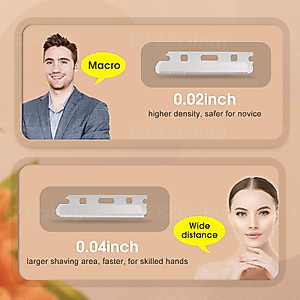 tEEZErshop Dermaplane Razor for Women Face with 20PCS Blades,Professional Facial Razors for Peach Fuzz and Eyebrow Hair Removal,Stainless Steel Multipurpose Face Shavers with Gift Box