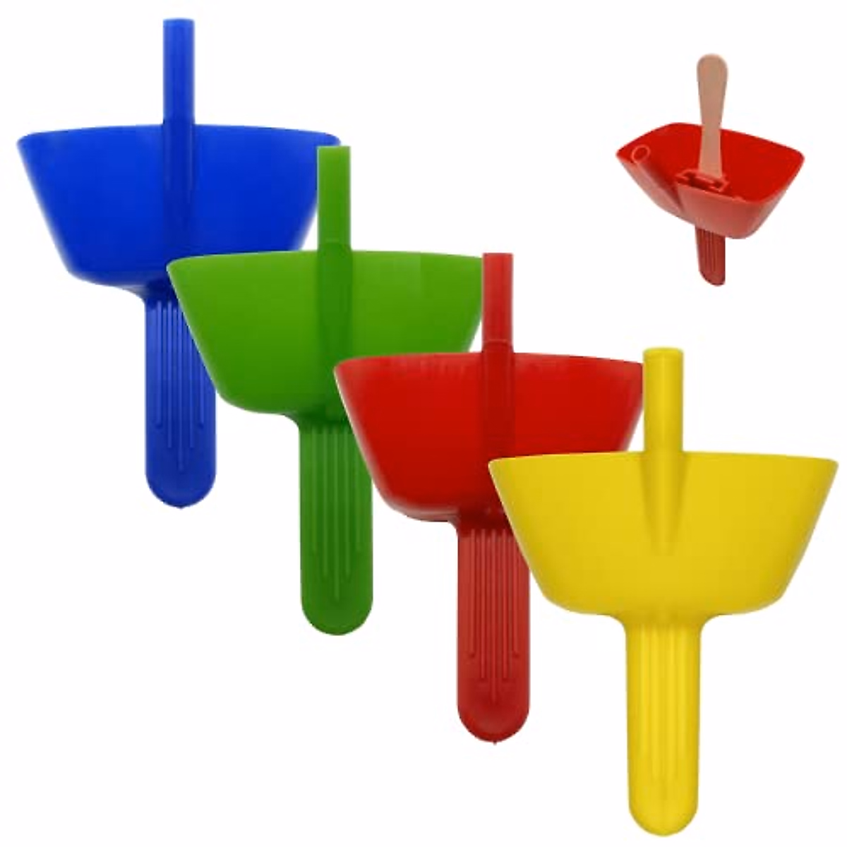 Drip Free Popsicle Holder,Set of 4 Reusable Popcical Holder,Mess Free Frozen Treats Holder with Straw Popsicle Holder for Kids