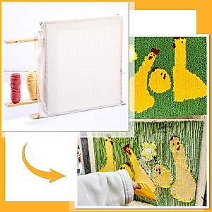 Tudomro Primary Tufting Cloth with Marked Lines Large Size Tufting Cloth DIY Handmade Rug Fabric Needlework Rug Making Supplies Rug Backing Fabric for Tufting Gun Rug Punch Needle 57.6 x 39.6''