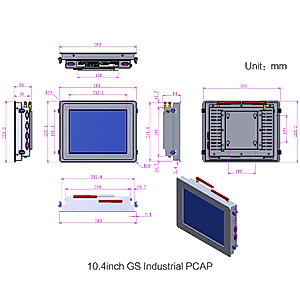 LEANGLE 10.4" 4:3 Industrial Embedded Touch Panel PC,Capacitive Touch Screen,Intel CORE i5-10210U,2*COM,Windows 10