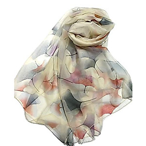 Shanlin Super Large Silk Feel Foliage Ginkgo Leaf Scarves for Women (GinkgoLeaves)
