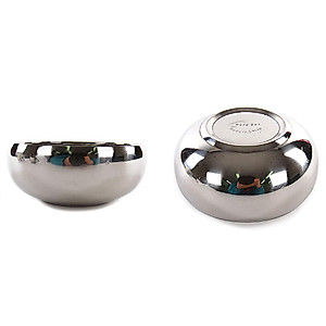 GARASANI Kitchen Tableware Stainless Steel Round Korean Traditional Rice Bowl With Lid Soup Bowl Set Vacuum Insulated Double Wall Metal Dinnerware