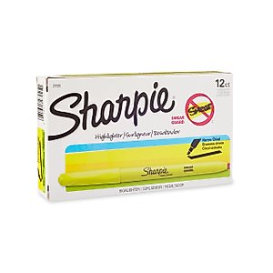 Sharpie Accent Pocket-Style Highlighters, Fluorescent Yellow , Chisel Tip, Dozen - 27025