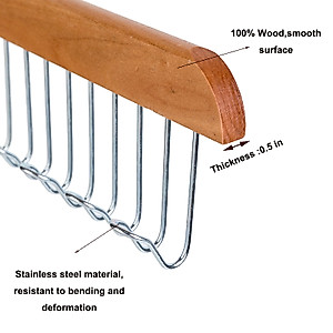 Fving 2 Pack Belt Hanger for Closet, Wood Belt Rack Closet Hanging Accessories Ties Scarves Camisole Bar Hat Organizer for Closet Women Men Bedroom Organizers and Storage Wooden