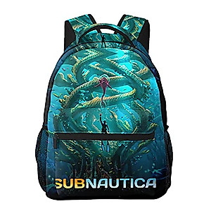 Subnautica Backpack,Travel Casual Daypack for Men Women,Multifunction Outdoor Sports Bag