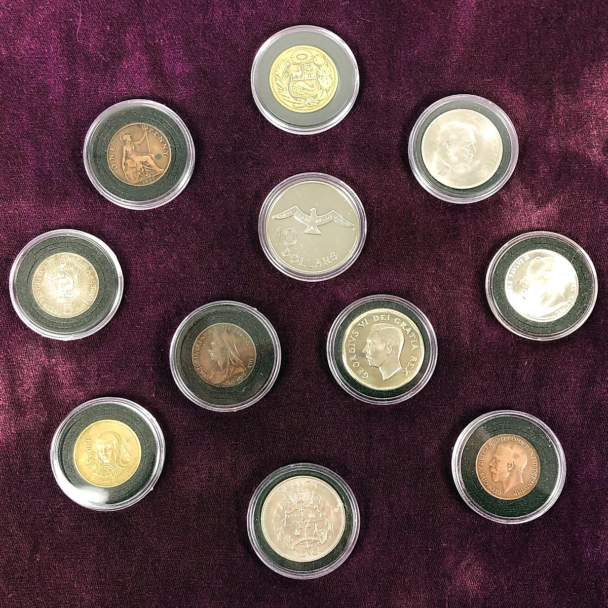 SPLF 100pcs Clear Plastic Coin Capsules, Coin Holder for Collectors, Coin Collection Case with Adjustable Gasket (20/25/30/35/40.6/46mm) for Silver Eagle Liberty Coin & JFK Half Dollar & Bitcoin More