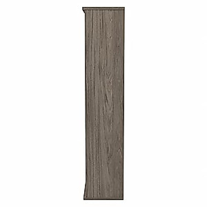 Bush Business Furniture Hybrid Tall 5 Shelf Bookcase in Modern Hickory