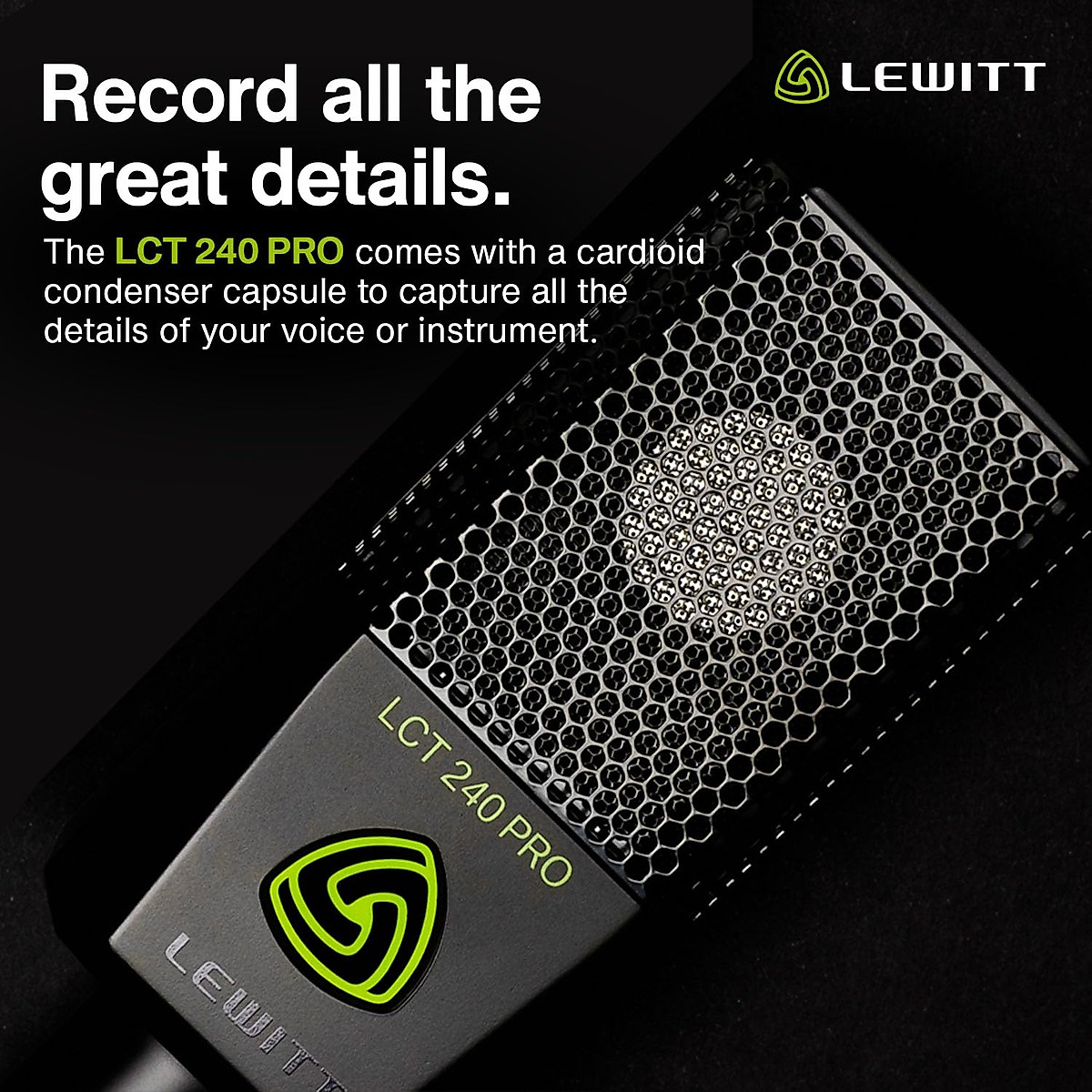 LCT-240-PRO Compact Condenser Microphone, Black