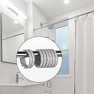 Qulable Grey Shower Curtain Hooks Rings, 12 Pcs Circular Plastic Shower Curtain Rings for Bathroom, Plastic Shower Curtain Hooks for Shower Curtain Rod, Shower Hooks Rings for Shower Curtain