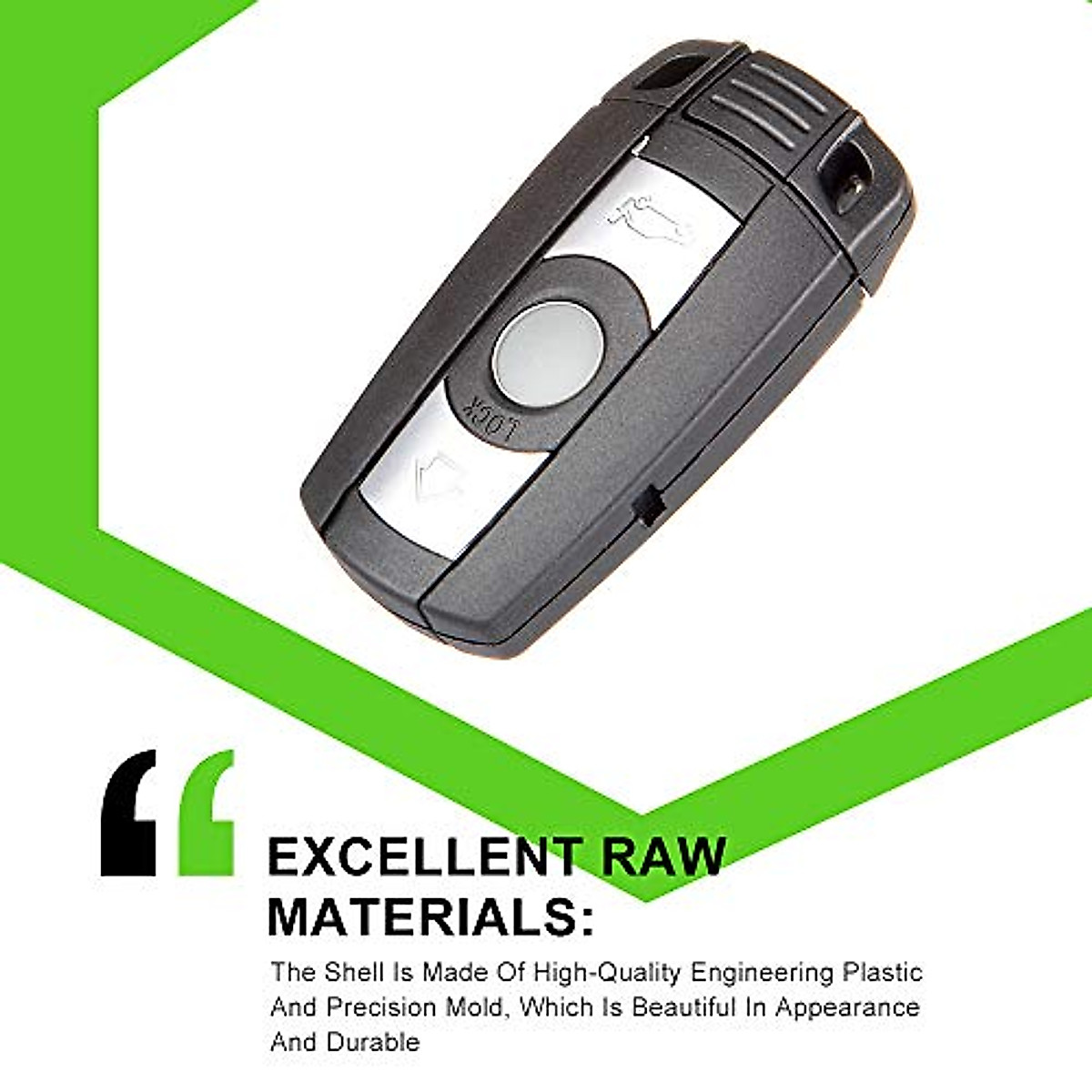 SCITOO 2pcs New Uncut Key Fob Keyless Entry Remote fit for X5 X6 Z4 for 1 3 5 6 7 Accessories KR55WK491