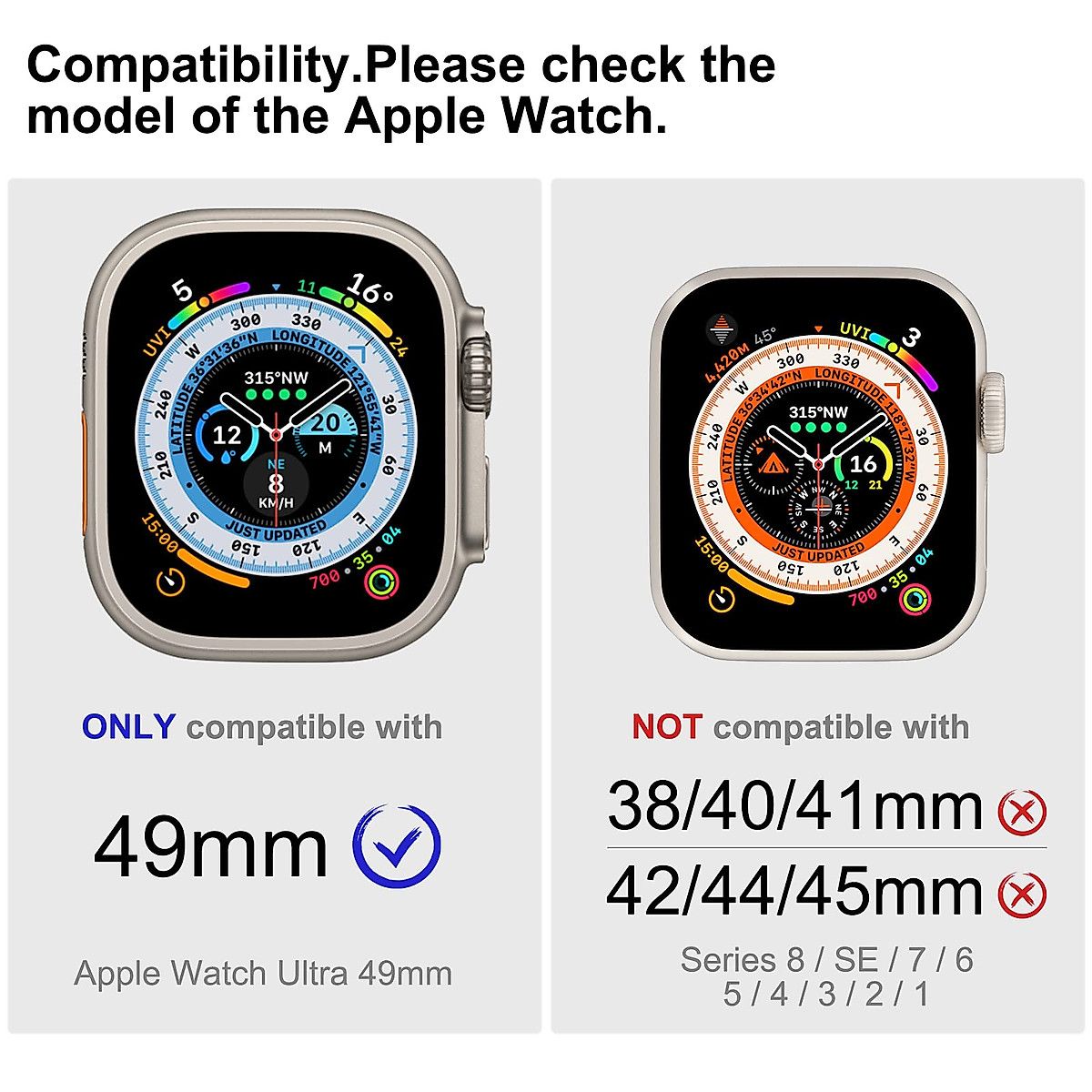 Steezrd Case with Band Compatible with Apple Watch Ultra 49mm Bands, Rugged TPU Sport Shockproof Waterproof Scratch-Proof Protective Strap with Bumper Case for Men Women