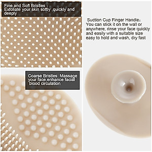 Tatuo 8 Pcs Face Scrubber Soft Silicone Face Scrubber Exfoliator Silicone Facial Cleansing Brush Cradle Cap Wash Brush Blackhead Pore Pad for Deep Cleaning Skin Care 8 Colors