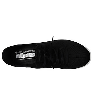 Skechers Women's Virtue-Divinity Sneaker, Black/Black=BBK, 10 Wide