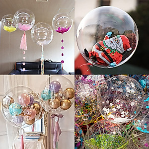 RUBFAC Bobo Balloons 12pcs, 20 Inch Bubble Balloons Clear Bobo Balloons, Large Transparent Balloon for Stuffing Wedding Birthday Party Decorations