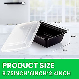 WGCC Meal Prep Containers, 10 Pack 32OZ Food Storage Containers with Lids, Extra-thick To Go Containers, Reusable Bento Lunch Box, BPA-Free, Microwave/Dishwasher/Freezer Safe